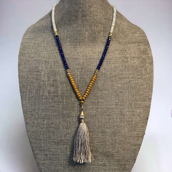 Jessica Simpson | Jewelry | Jessica Simpson Color Block Bead Tassel ...
